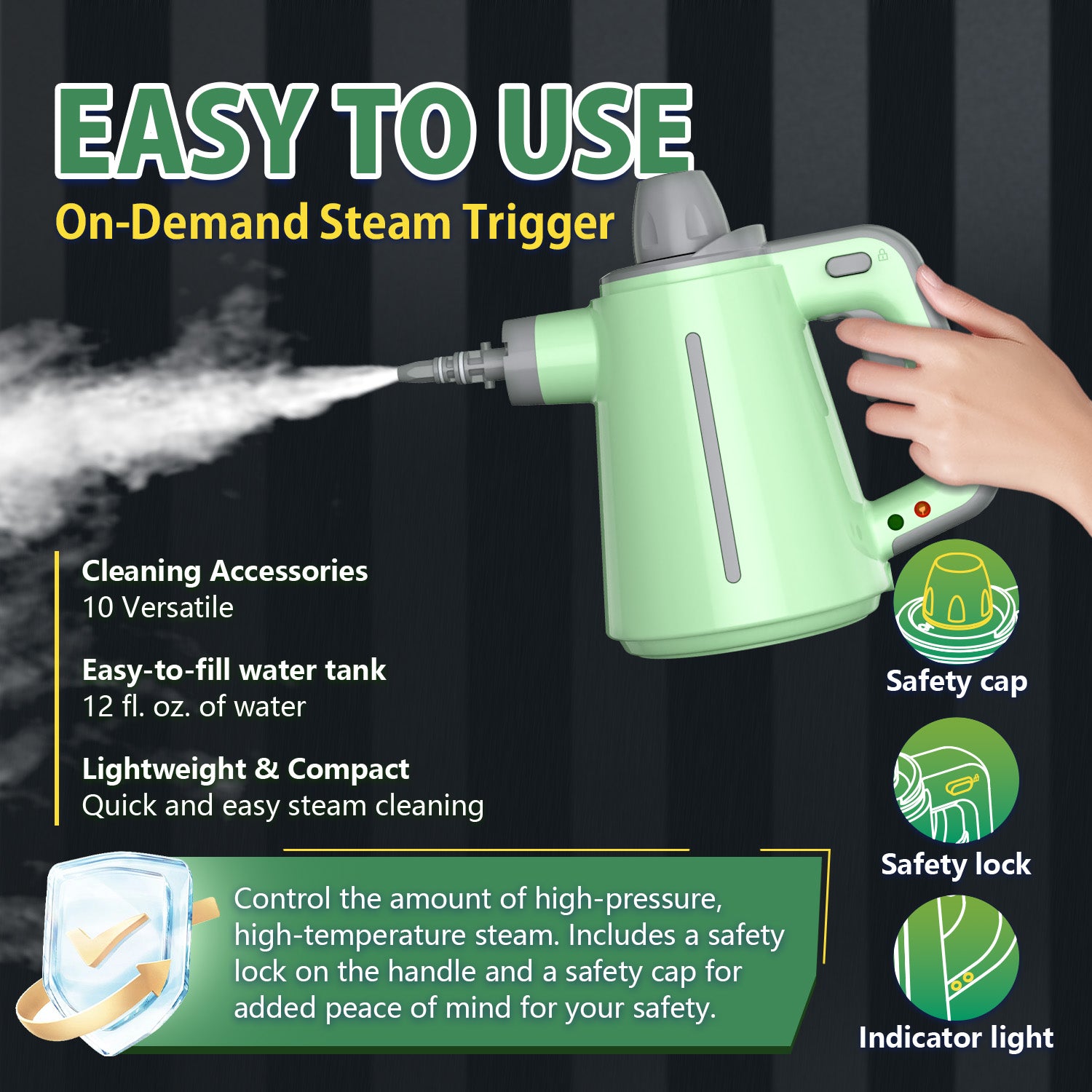 Handheld Steam Cleaner, Multi-Surface Steam Cleaner WHL-618 Series – Phueut