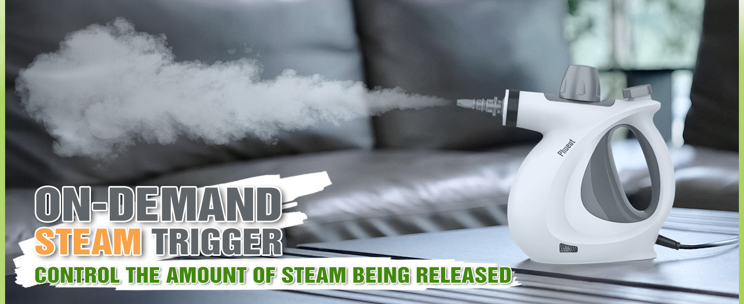 Pressurized Handheld Multi-Surface Natural Steam Cleaner with 12 pcs A